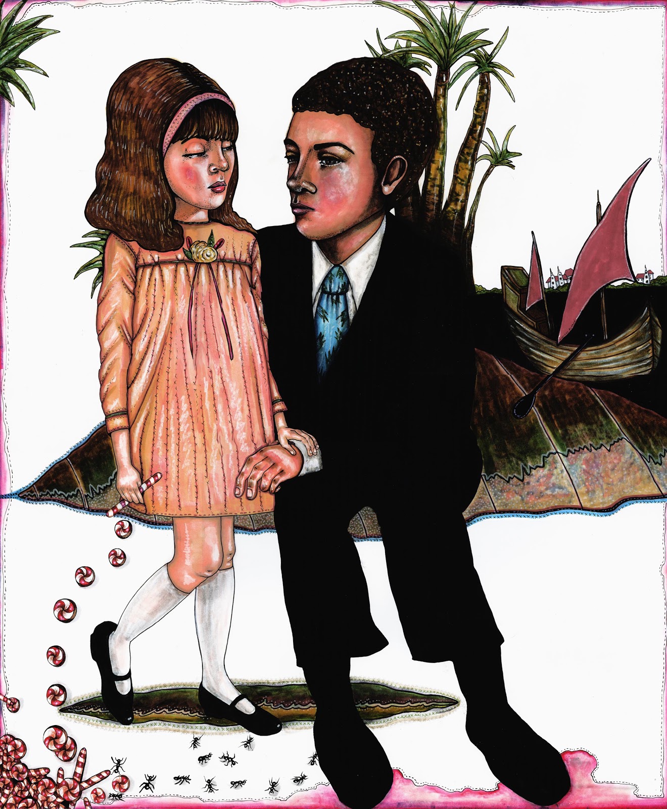 Courtney Blazon: Color Drawings on Paper