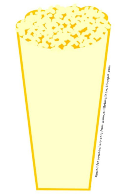 A Little Loveliness: Popcorn Movie Party Invitation Tutorial