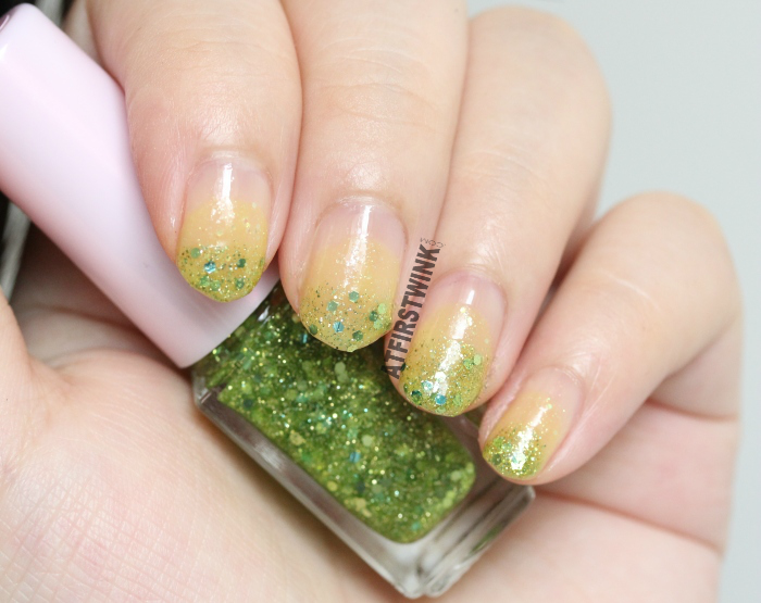 Etude House Juicy Cocktail gradation nails 8 - Lime Squash review