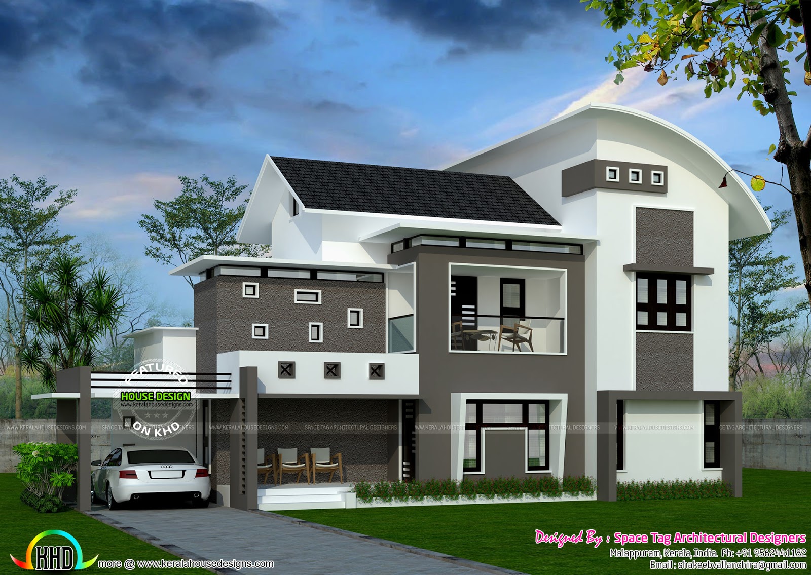 Modern house by Space Tag Architectural Designers - Kerala home design ...