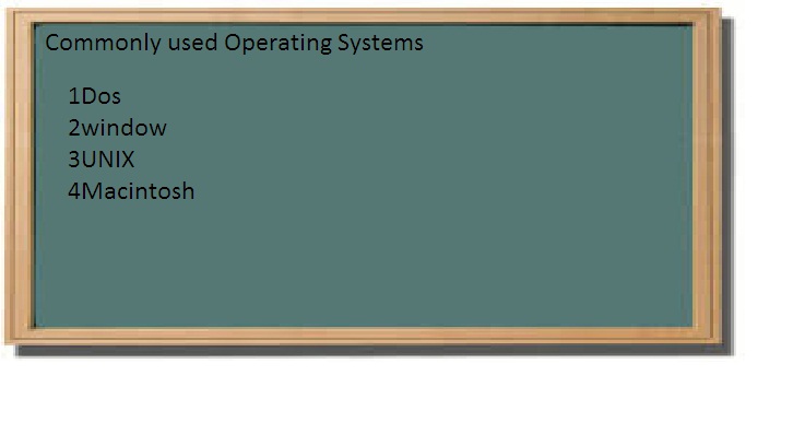 Commonly used Operating Systems - Computer Information