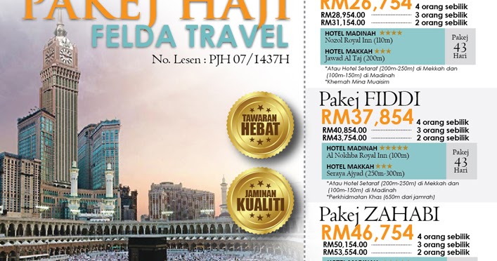 Felda Travel: Felda Travel - Pakej Haji 2016
