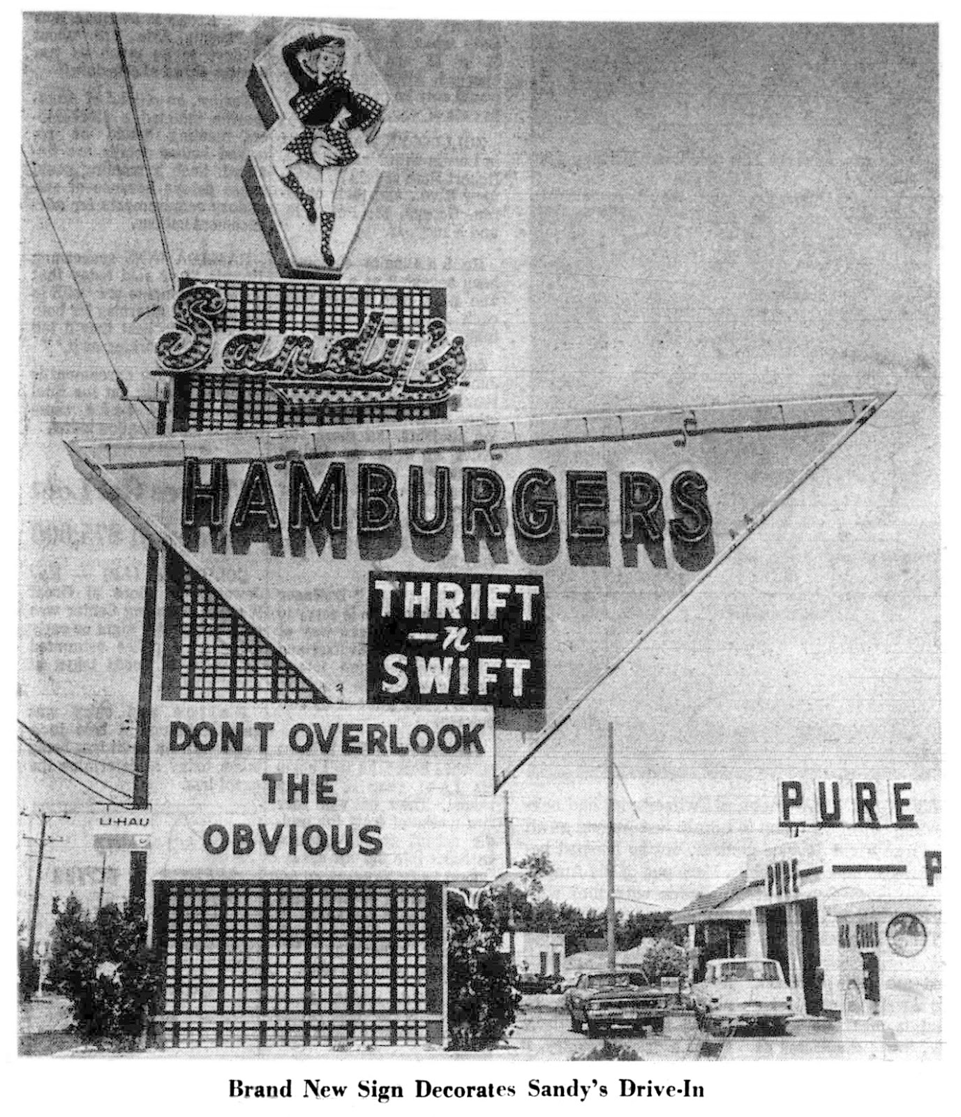 Brady's Bunch of Lorain County Nostalgia: New Sandy’s sign – June 17, 1968