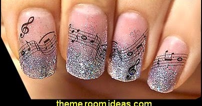 Decorating theme bedrooms - Maries Manor: nail art - music themed nail ...