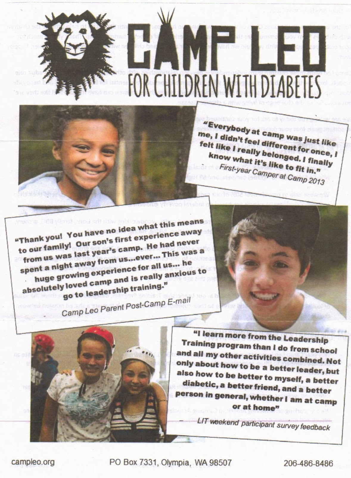 Rainier Lions Club: Camp Leo