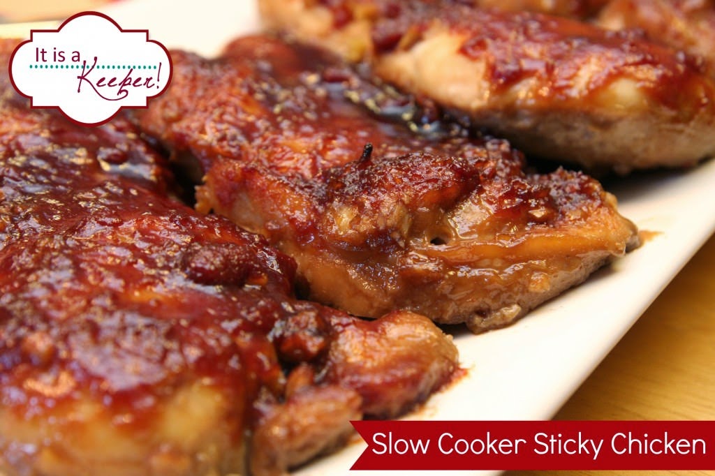 Slow Cooker Sticky Chicken - Girls Dishes