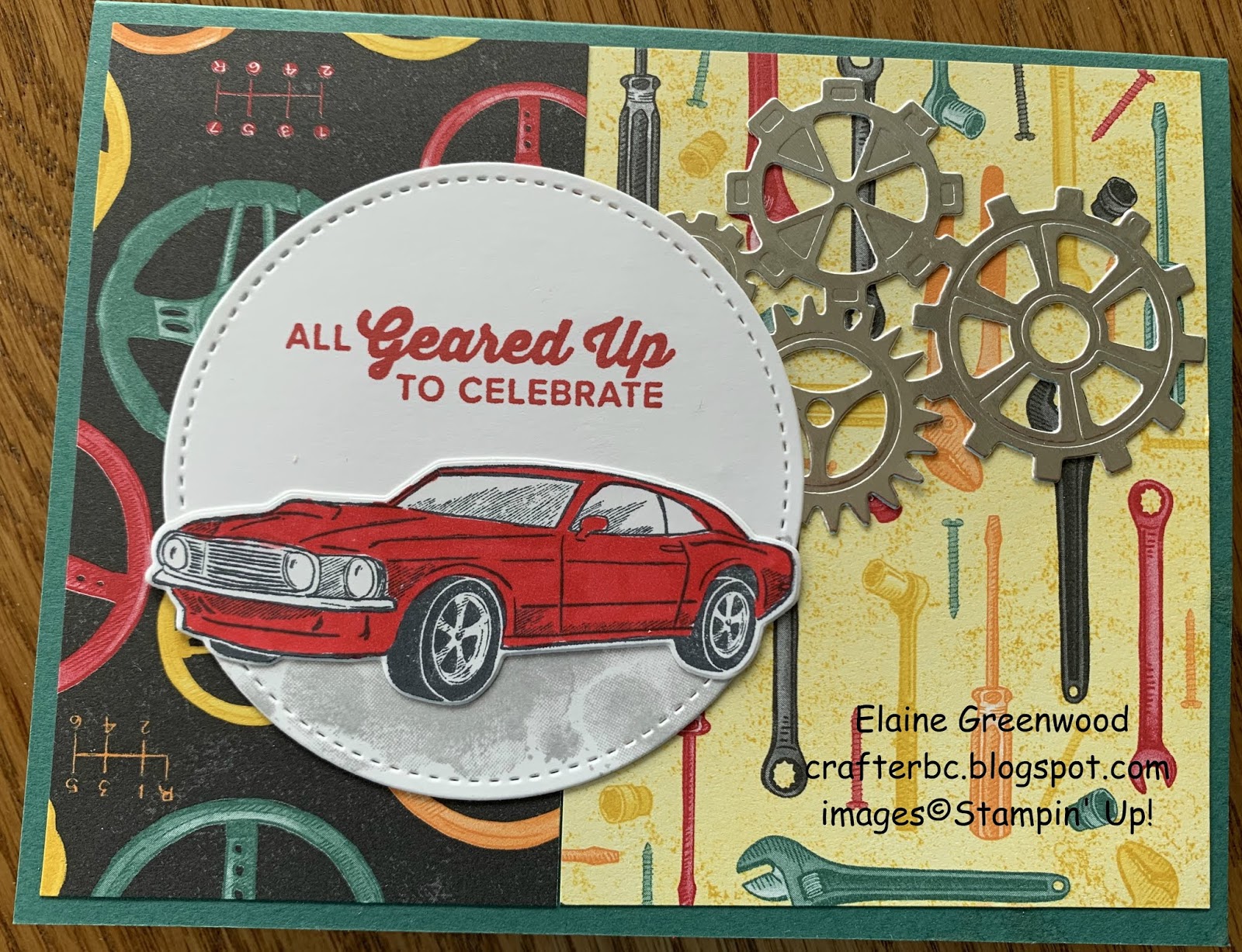 Elaine's Stamping Creations: Birthday Card using Geared Up Garage Bundle