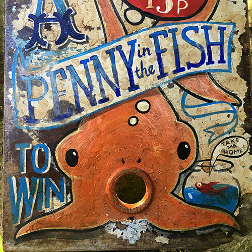 PETER GANDER ART: ‘Penny in the Fish’ handpainted faux vintage ...