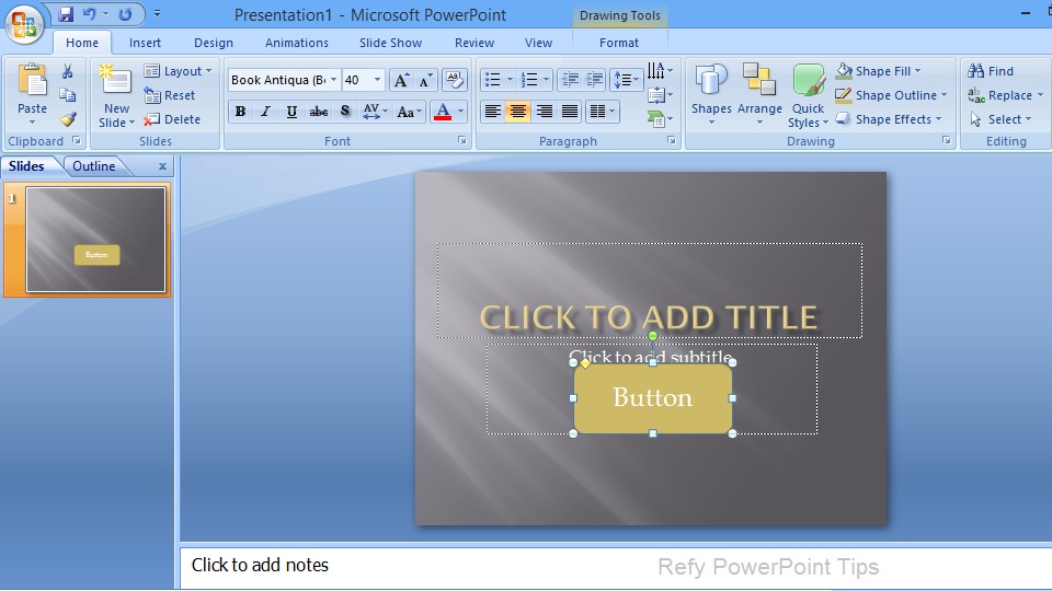 Cara Membuat Button di PowerPoint [How to Creat a Button] - Digital Sharing