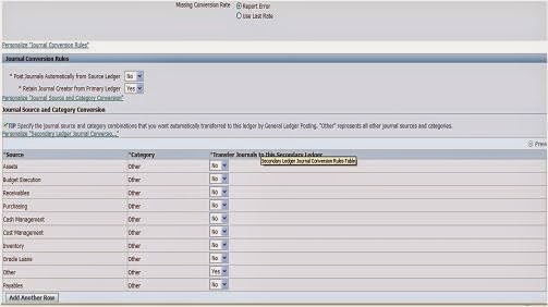Oracle Applications: Oracle Secondary Ledger Accounting Setups and Usage