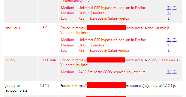 [웹 취약점] retire.js 사용법 및 기타 자료 ~ 정보보안(Information Security) 기록 저장소