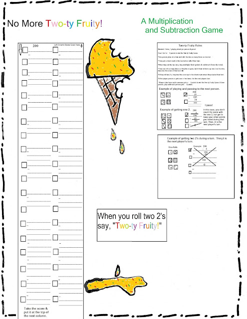 Ima Retired Teacher: No More Two-ty Fruity! A Multiplication and ...