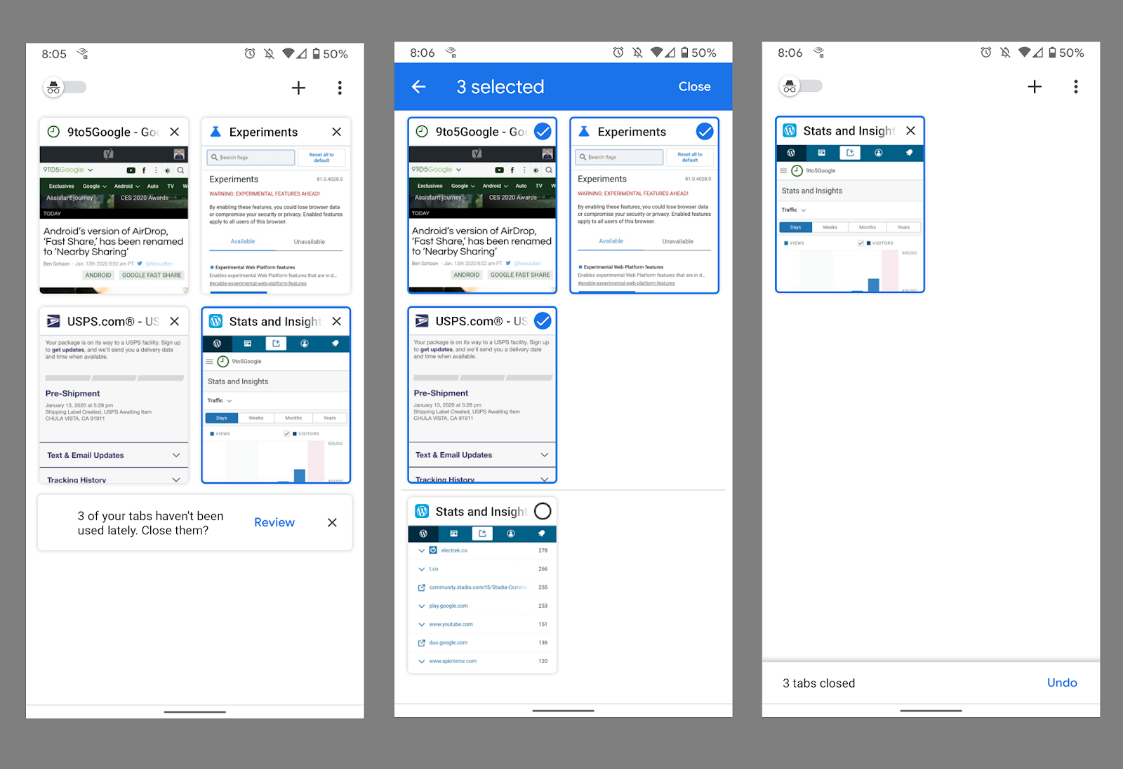 Google Chrome for Android working on a feature that recommends closing ...