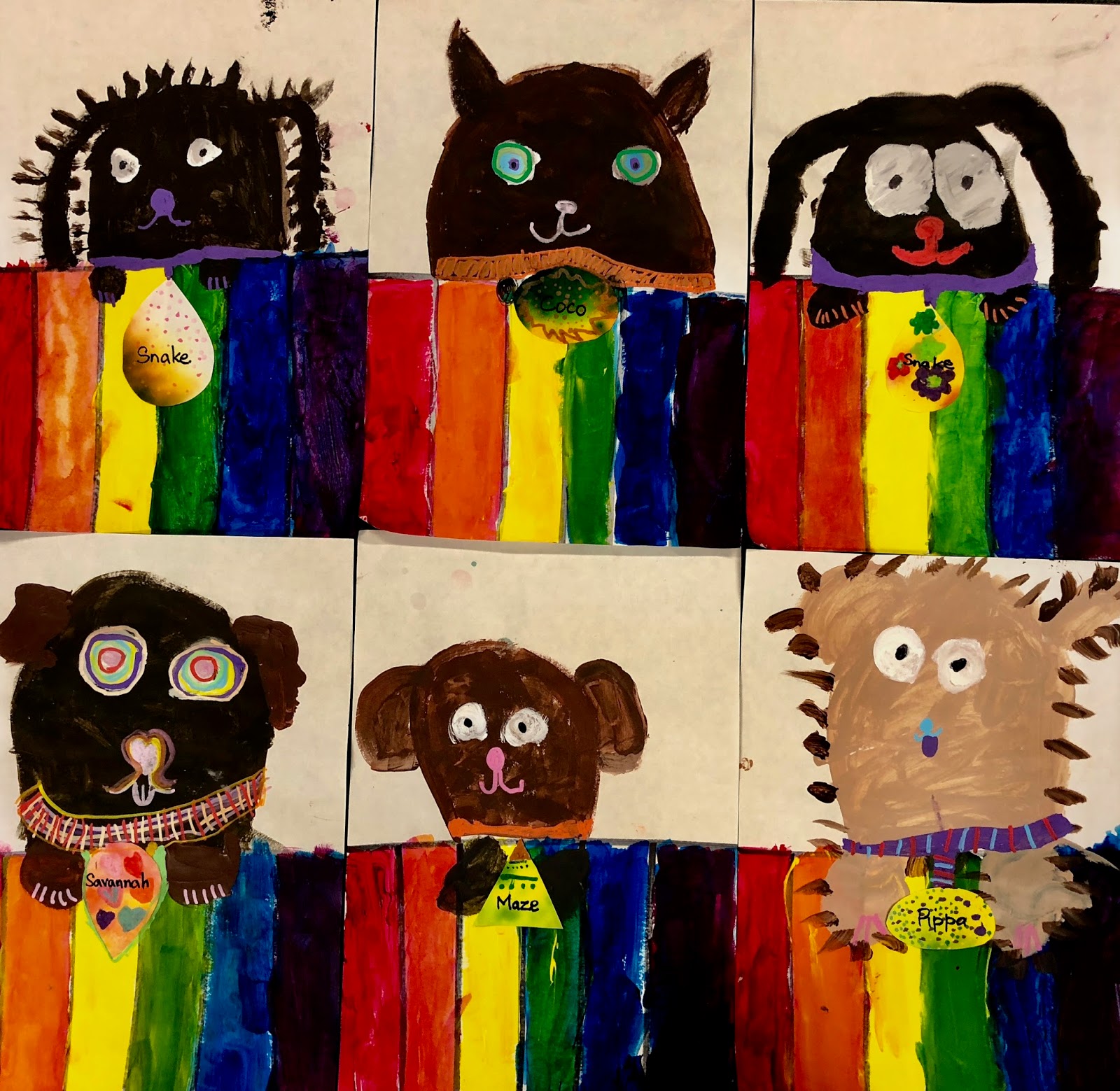 TNPS Student Artists: KINDERGARTEN DOGS