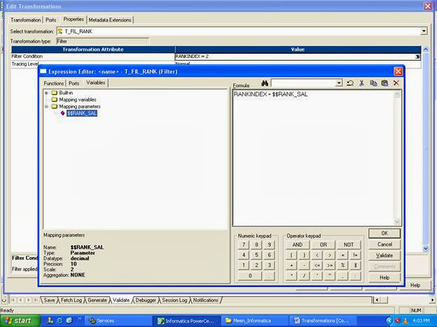 Mapping Parameter In Informatica ~ Datawarehouse Architect