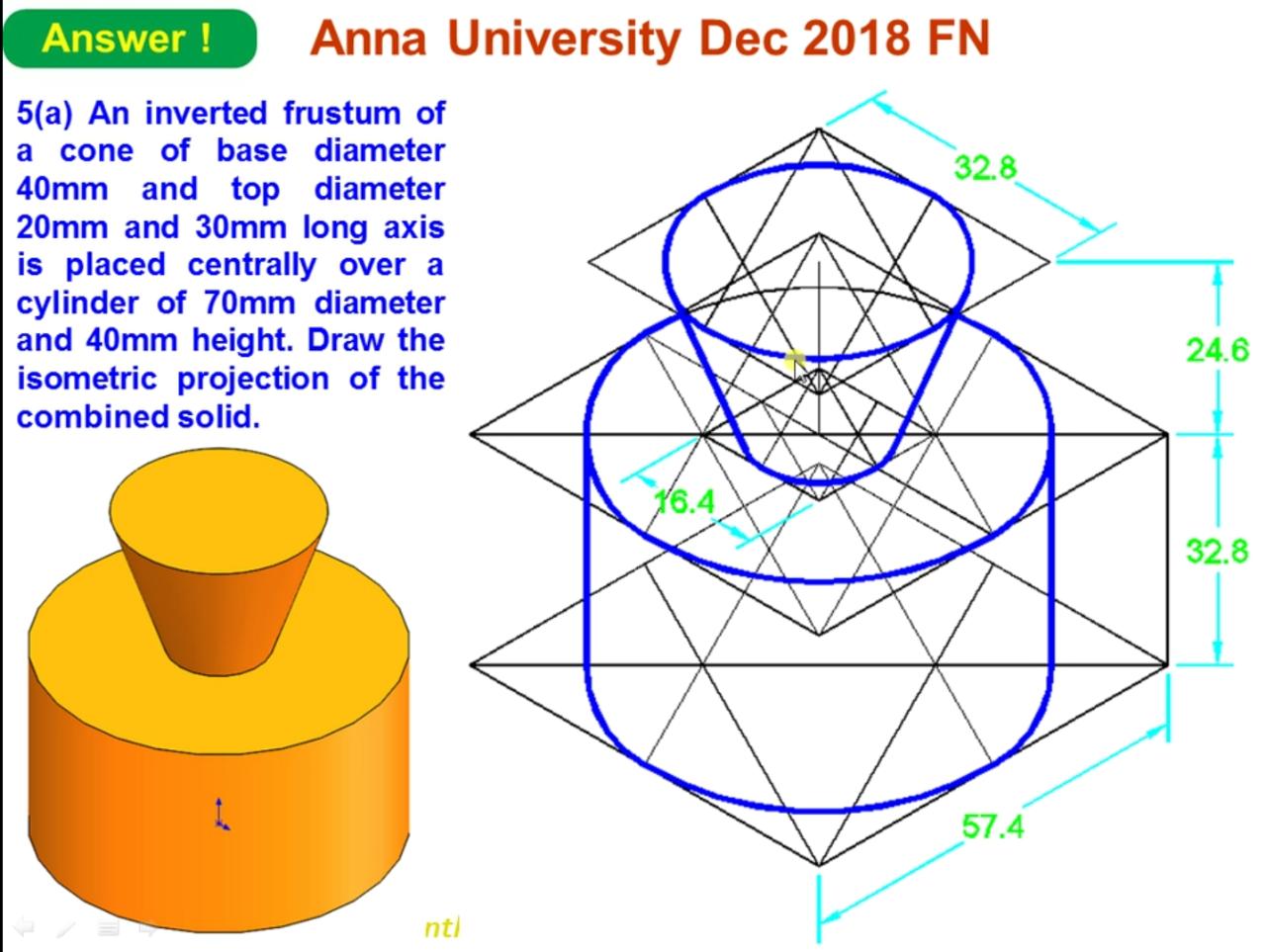 GE8152 Engineering Graphics January 2019 Answers