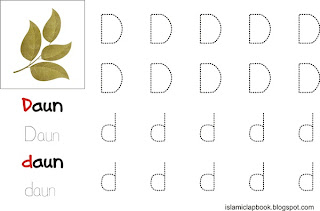 Belajar Menulis Huruf D - Islamic Lapbook