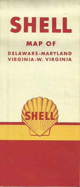 ON THE ROAD AGAIN: 1958 Shell Road Map of Delaware, Maryland, Virginia ...
