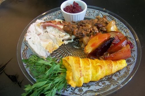 Cuisine en folie: Rôti de dinde lardé, ail confit et légumes d'automne ...