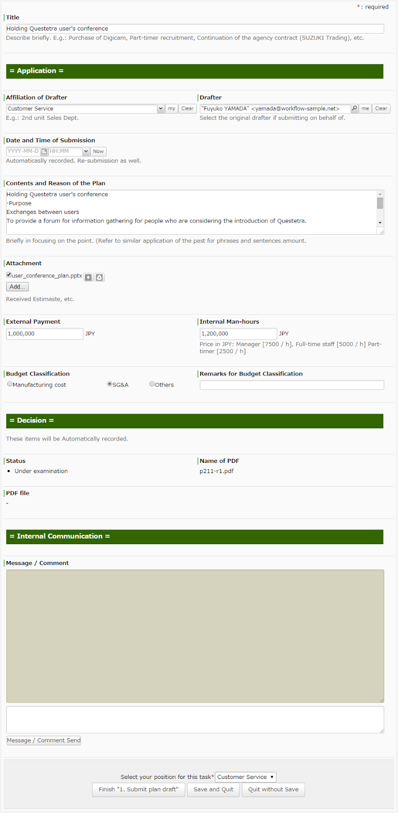 Workflow Sample: Episode 578: Starter Template (1) Planning-Approval flow