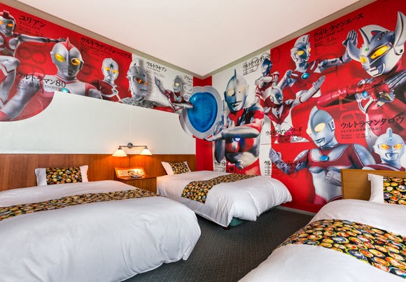 Tokusatsu Heroes themed Hotel rooms