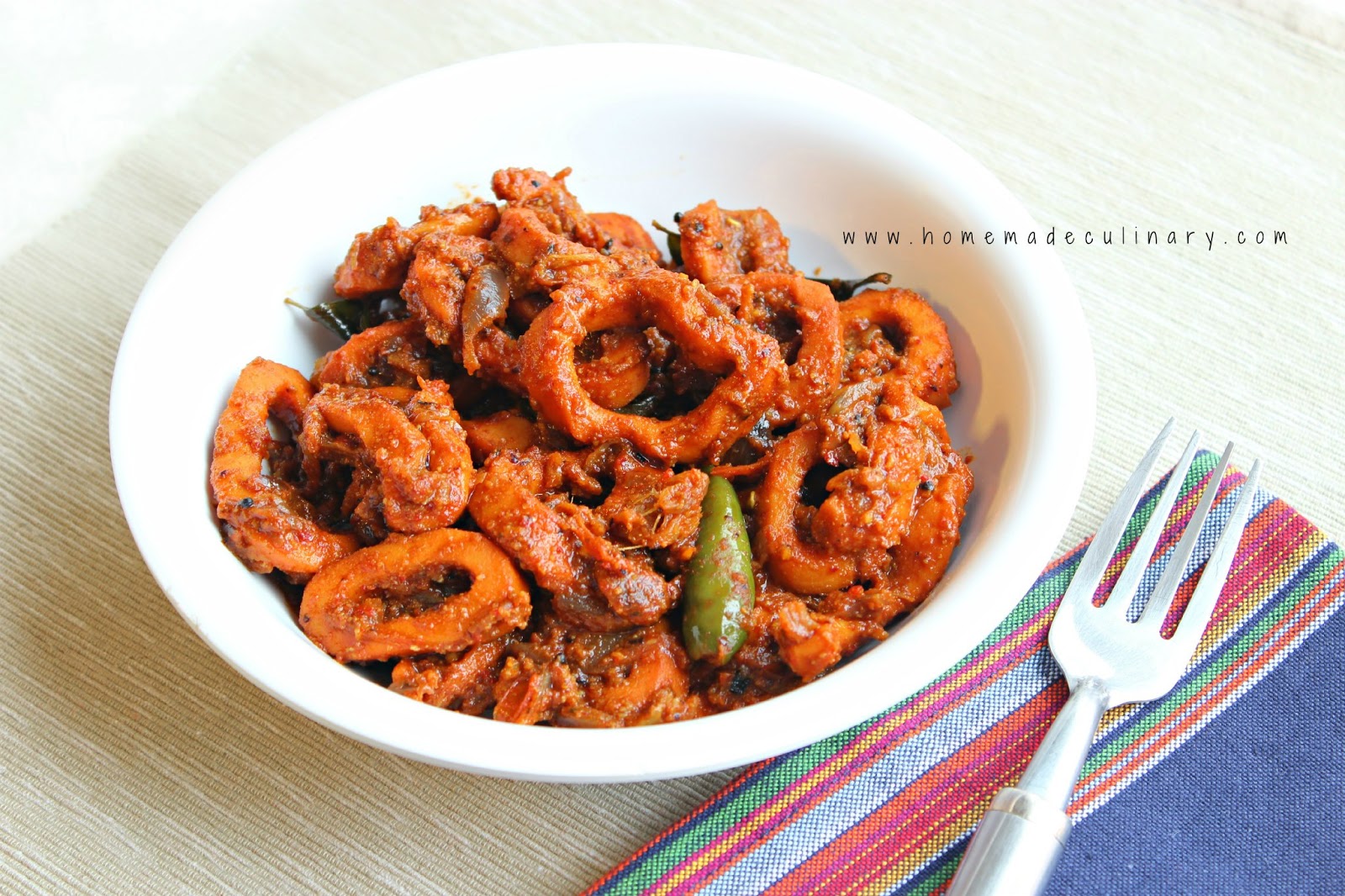 Homemade Culinary: SQUID COCONUT MASALA FRY