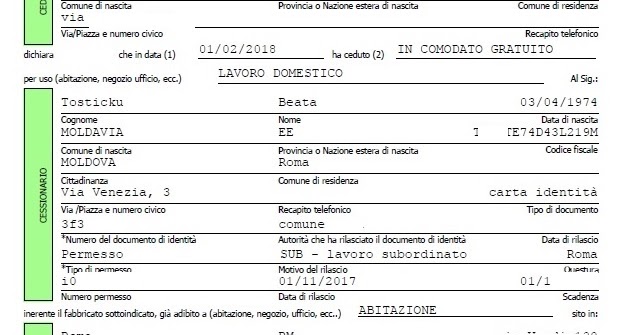 Polizia Locale Blog : Comunicazione di cessione di fabbricato come se ...