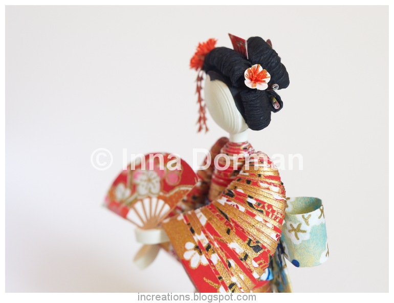 Inna's Creations: Quilled Geisha - Japanese paper doll