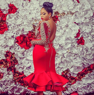 Toyin Lawani and her children stun in new Christmas photos