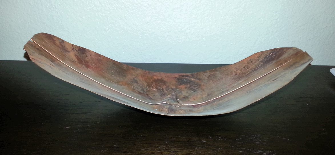 Lombano Art: Copper Fold Formed Bowl