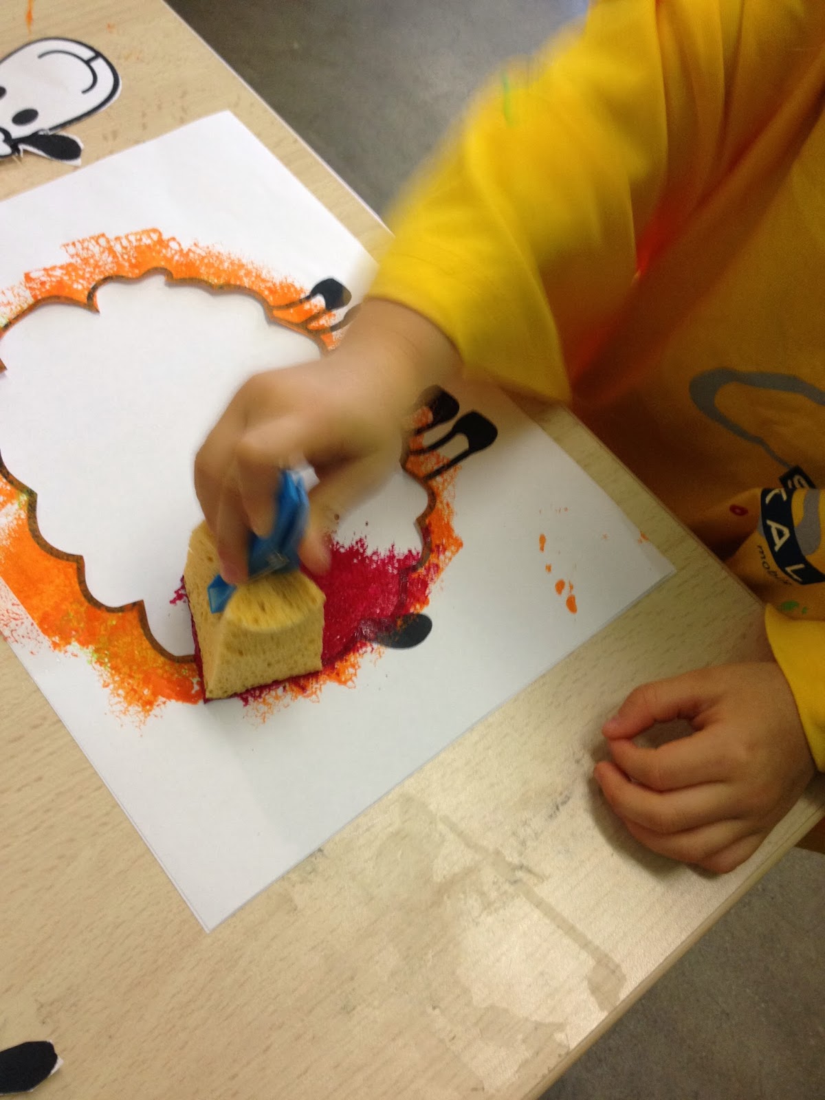 Freinet on the MOVE - Blog oudste kleuters: Tamponeren, tamponeren!