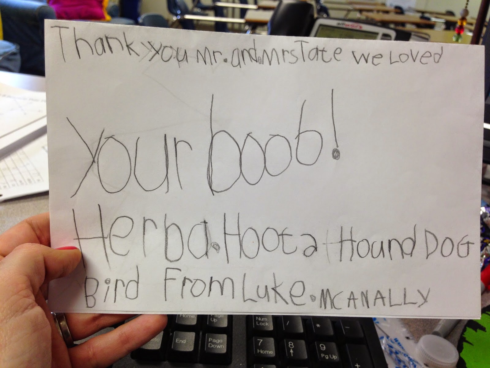 Momfessionals: Friday Favorites - Best Thank You Note EVER Edition