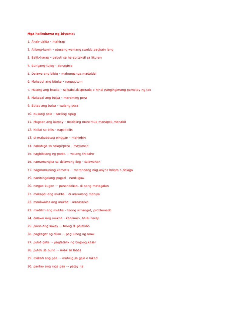 idyomatikong pahayag - philippin news collections