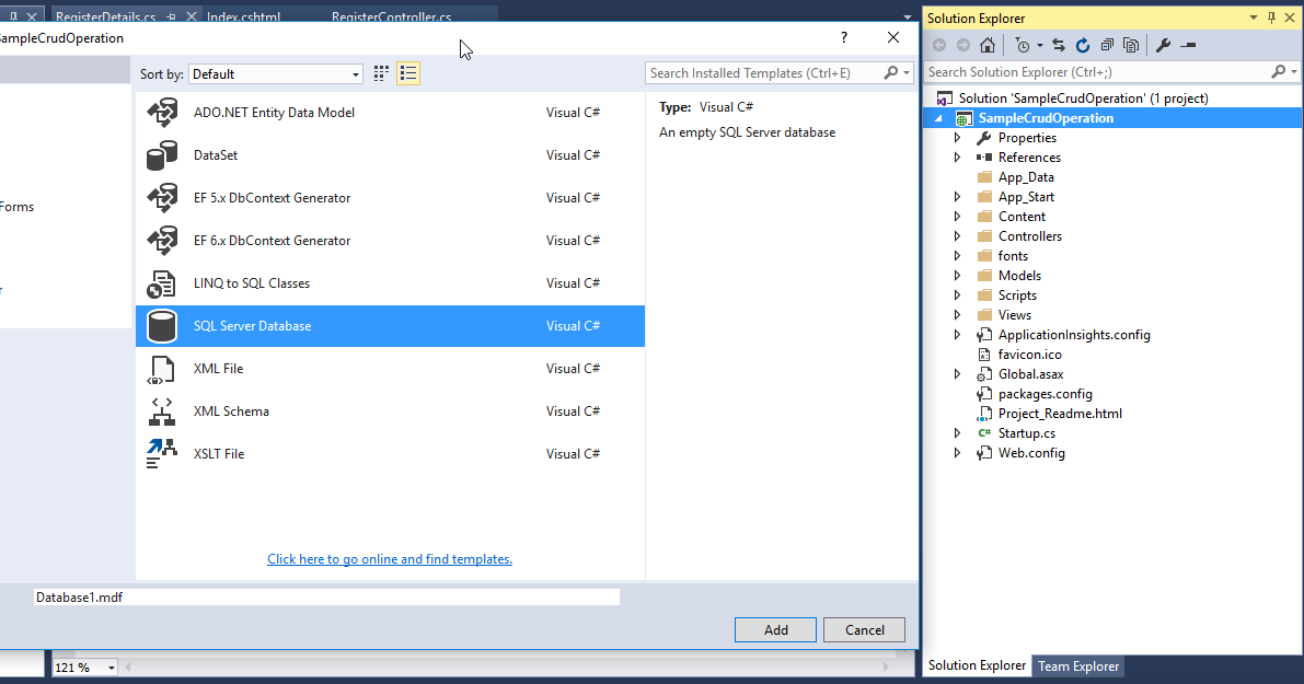 Mvc Crud Operation With Example