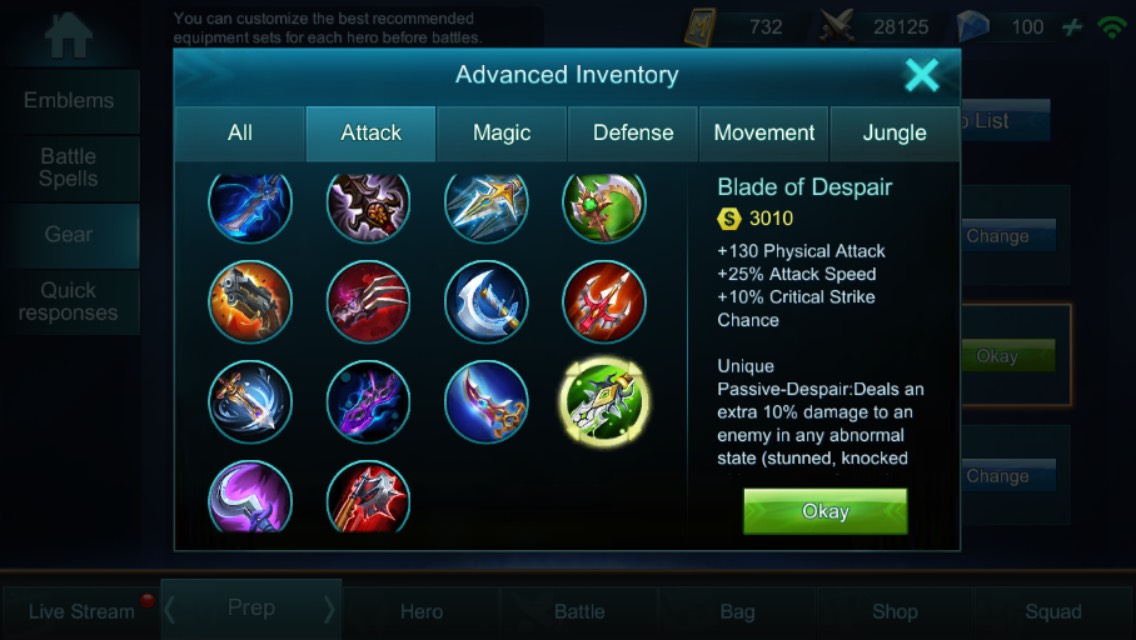 Build item Fanny Mobile Legends | Everything