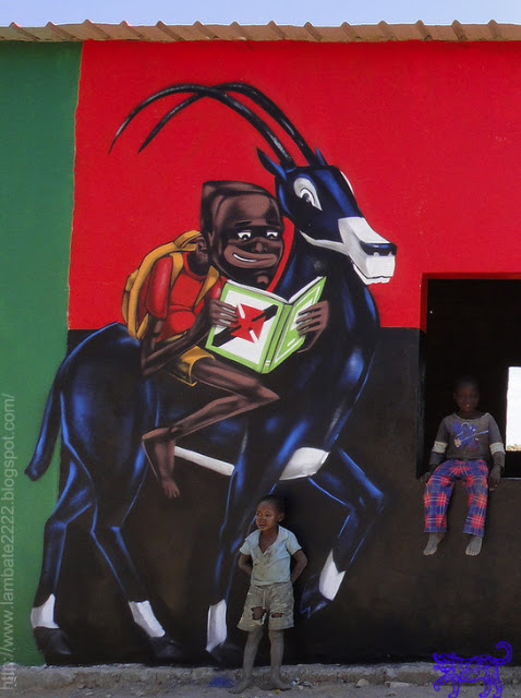 Jaguar Azul Street Art: MARCELO ECO MARCHÓN
