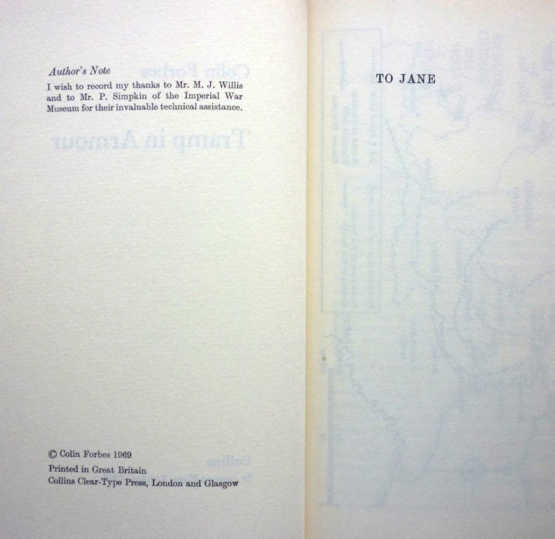 Existential Ennui: Tramp in Armour by Colin Forbes: Signed and ...