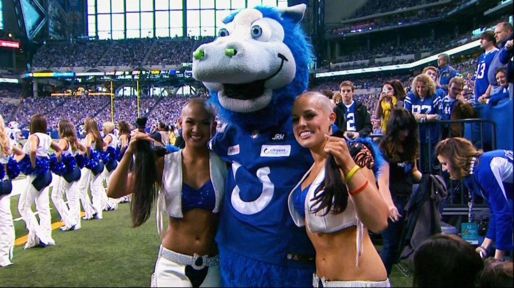 Indianapolis Colts cheerleaders Crystal Anne & Megan M shaved their ...