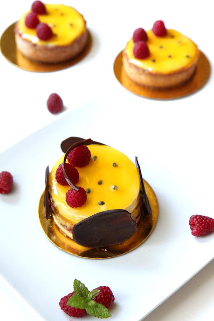 Gourmet Baking: Passion Fruit and Raspberry Tart