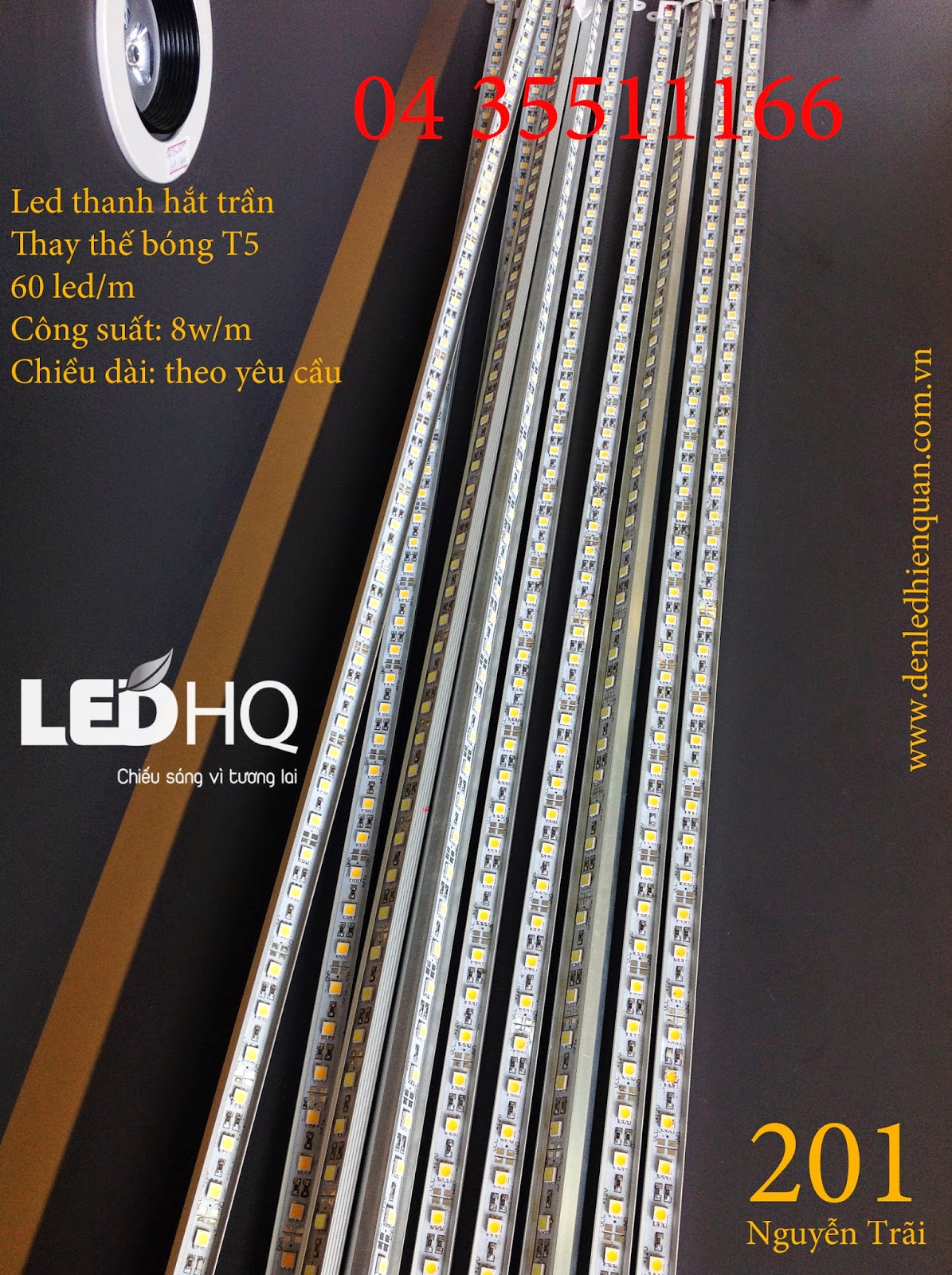 ĐÈN LED CHIẾU SÁNG LEDHQ & LUMAX: LED THANH - LED DÂY HẮT KHE SÁNG