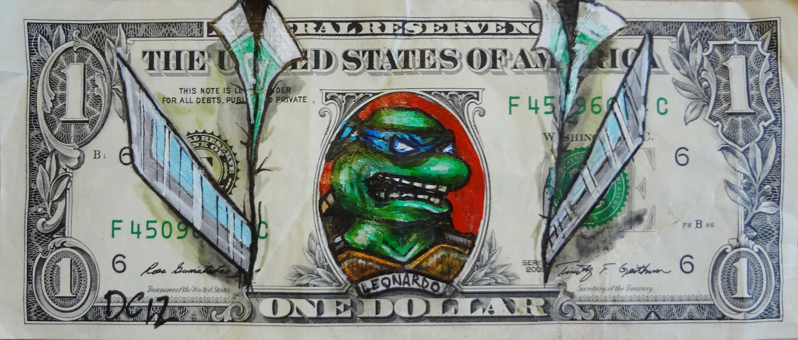 The Art of Donovan Clark: Money Art. Painting on Dollars 7