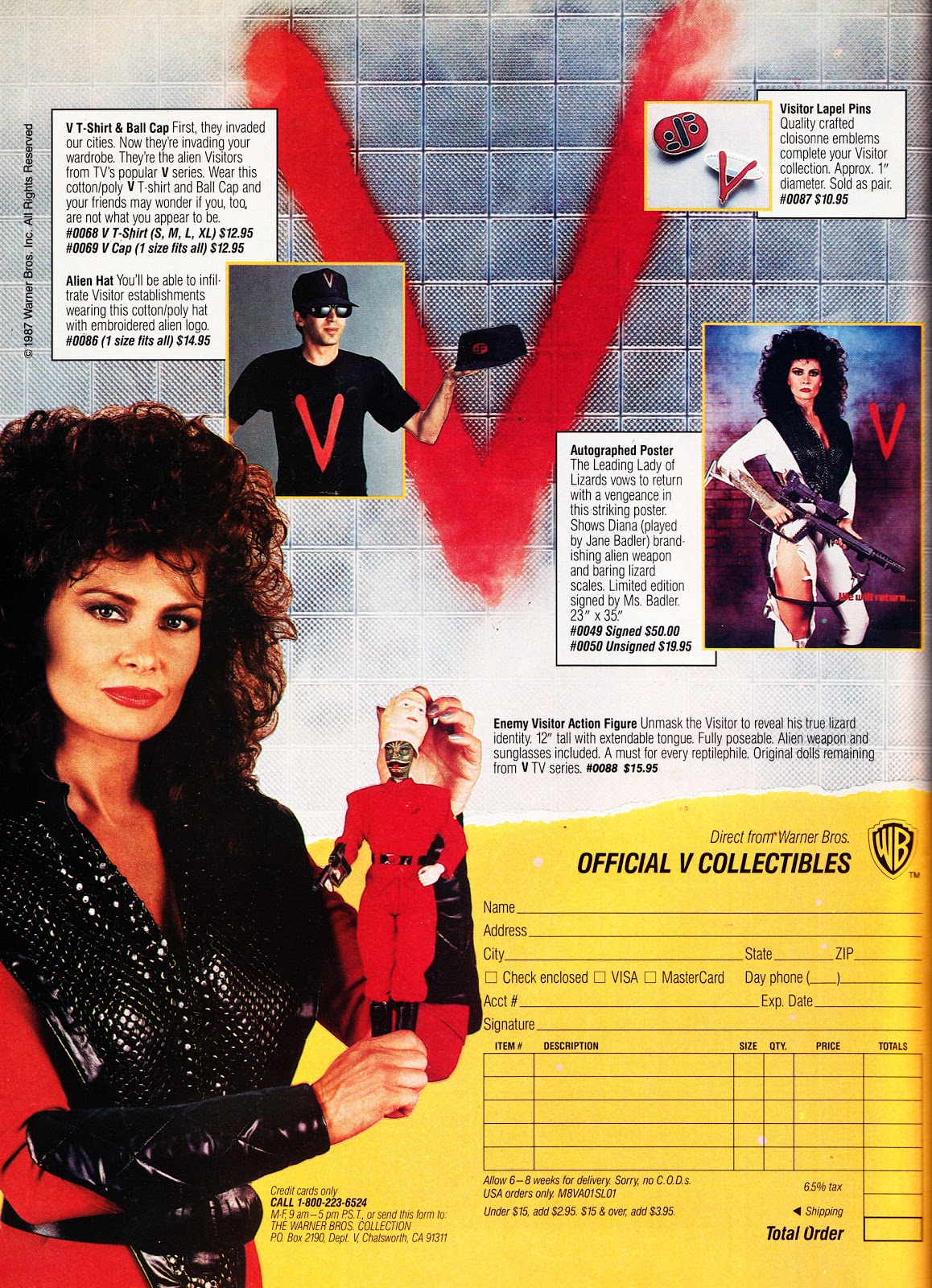 STARLOGGED - GEEK MEDIA AGAIN: 1988: JANE BADLER PROMOTES V MERCHANDISE ...