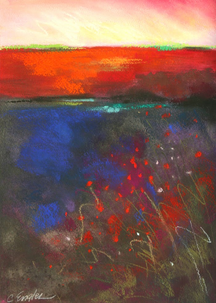 Daily Painters Abstract Gallery: Red and Blue Field, Three, abstract ...