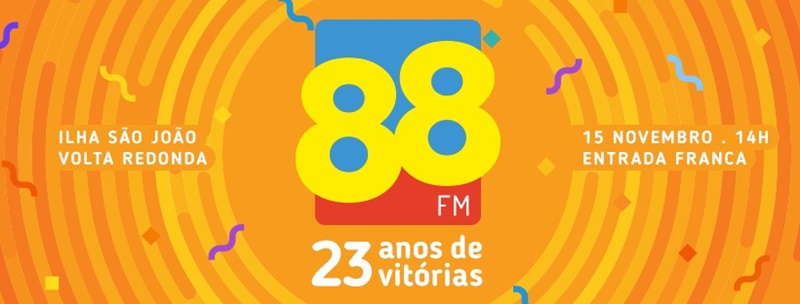 Rádio 88 FM de Volta Redonda / RJ completa 23 anos de vitórias