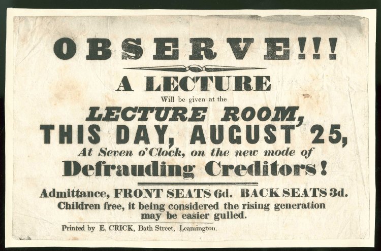 Spencer Alley: Posters (Nineteenth Century)