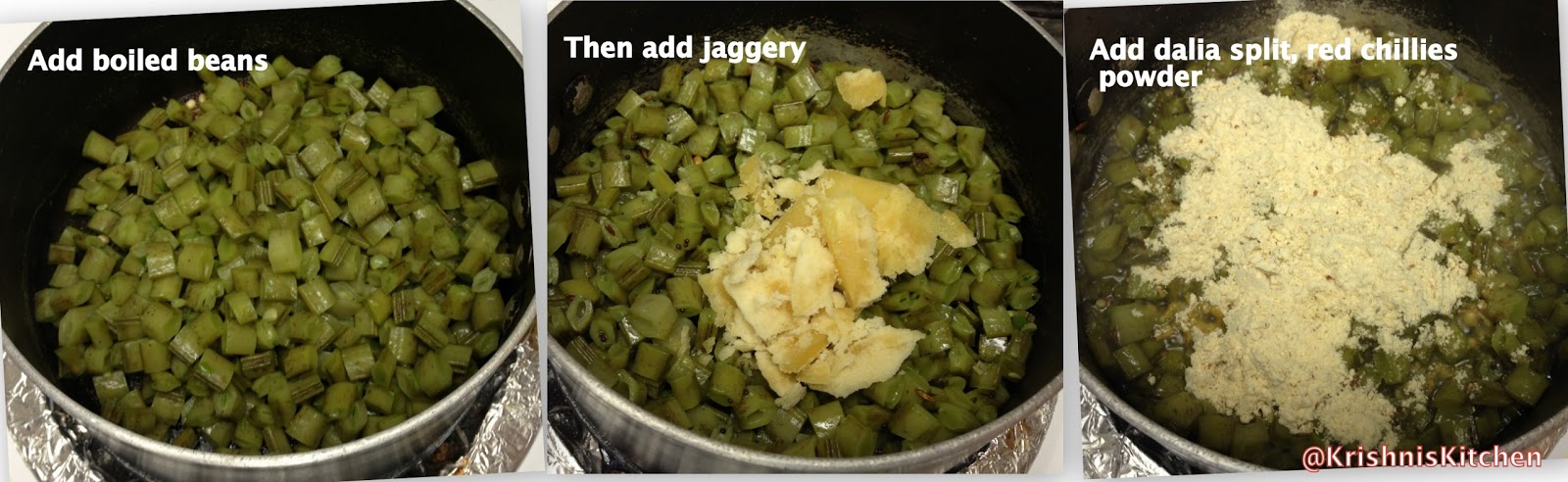 Goru Chikkudu Kaya Koora / Cluster Bean Curry / Guvar Bean Curry / Goru ...