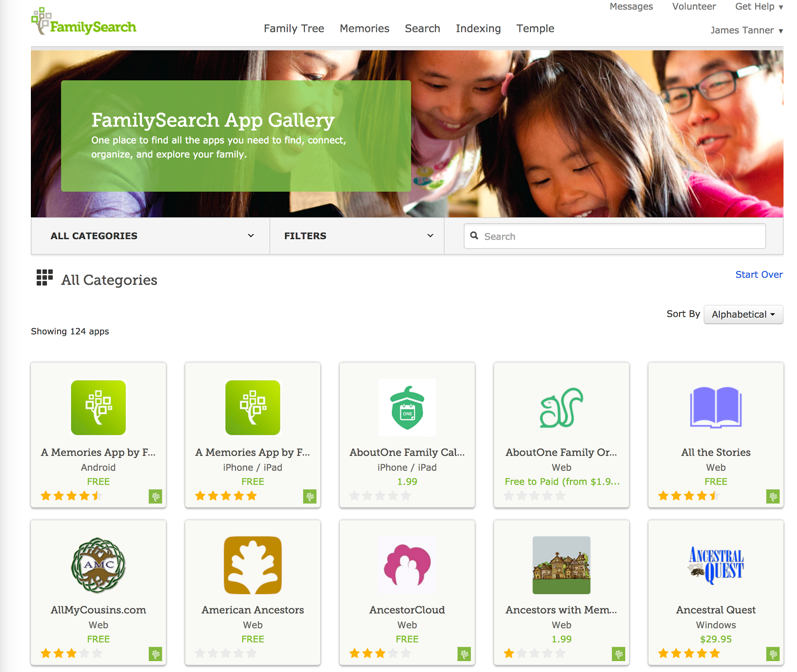 Rejoice, and be exceeding glad...: 124 Apps in the FamilySearch App Gallery