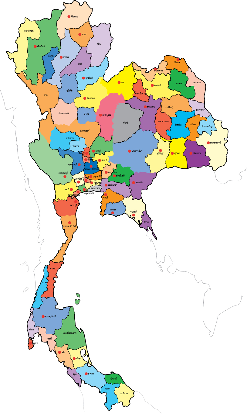 FUN & LEARN : Free worksheets for kid: แผนที่ประเทศไทย Thailand Map ...
