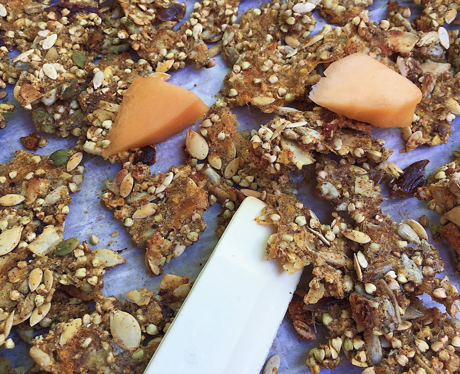 Clumpy Cantaloupe Coconut Granola (Gluten Free, Vegan, Oil Free)