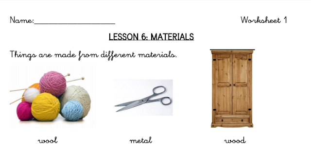¡Ya estamos en primaria!: LESSON 6: MATERIALS (TEMA 6: LOS MATERIALES)